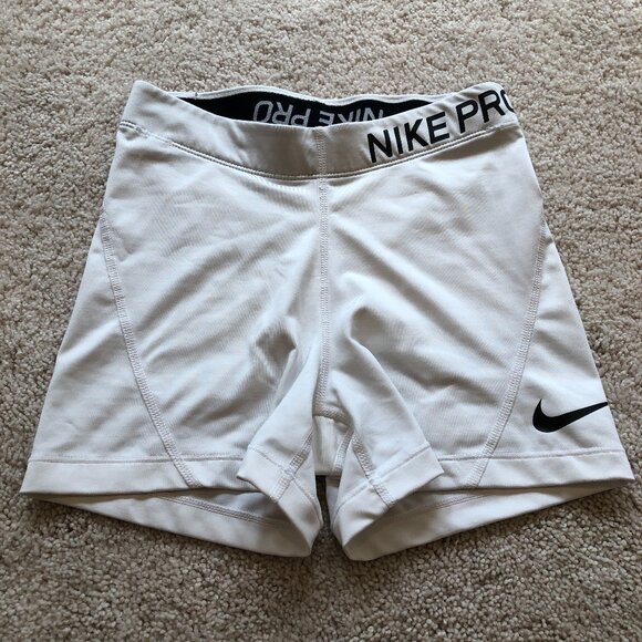 Nike Pro | Shorts | Womens White Nike Pro Shorts | Poshmark